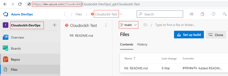 Drop Off in Azure DevOps Repository - Cloudockit