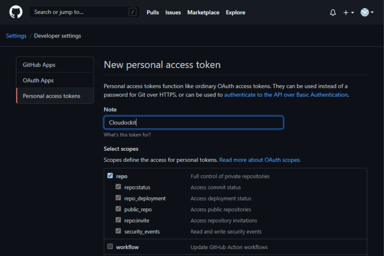 Drop Off in GitHub Repository - Cloudockit